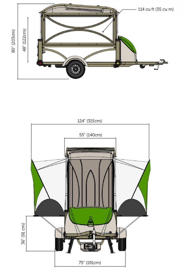 Tech Specs GO Camper Dimensions - SylvanSport